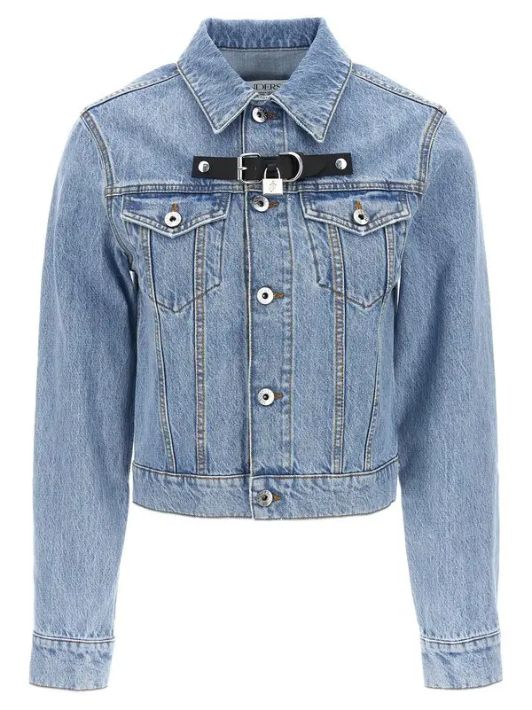 J.W.ANDERSON Padlock Strap Trucker Jacket - Light Blue