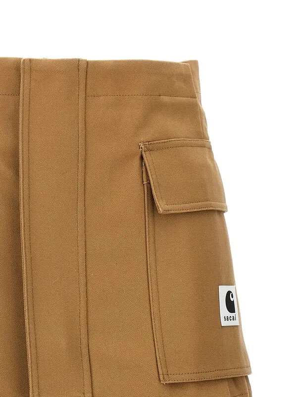 Sacai X Carhartt Wip Shorts - Beige | Editorialist
