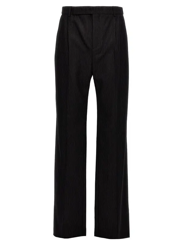 Saint Laurent Pinstripe Pants In Black - 59% Off | Editorialist