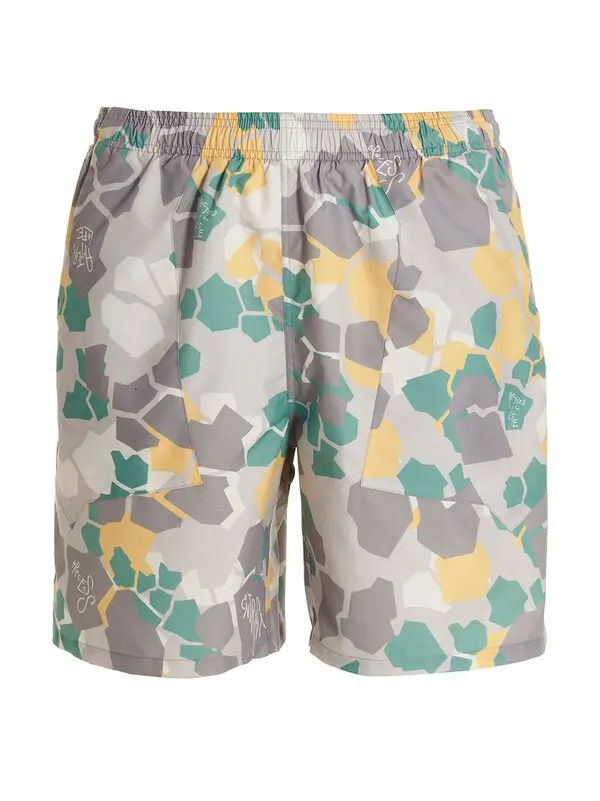 OBJECTS IV LIFE Printed Beach Shorts - Multicolor