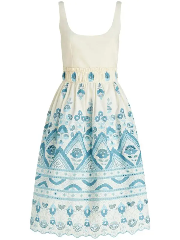 Etro Cotton Blend Short Dress - White