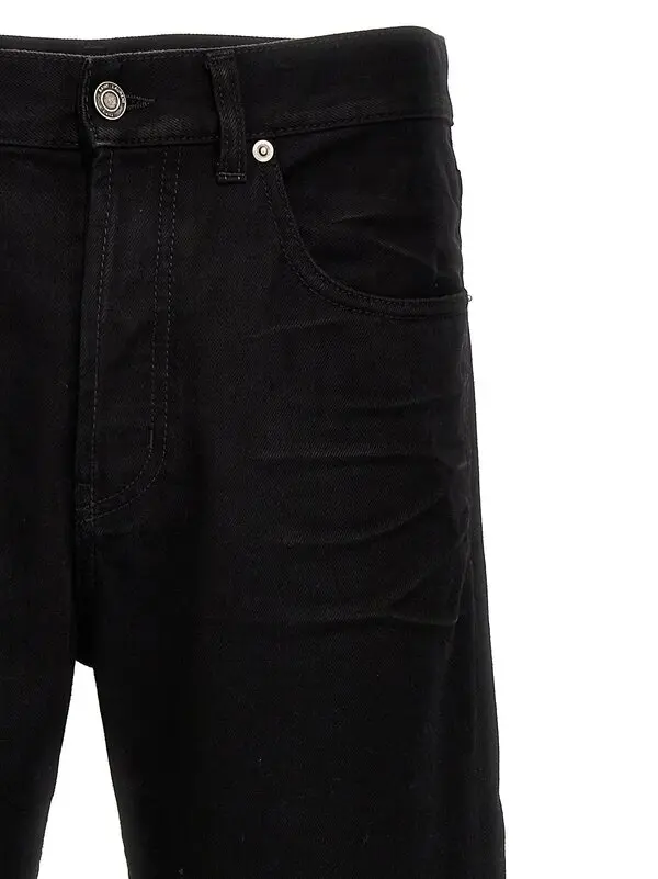 Saint Laurent Crinkled Effect Denim Jeans