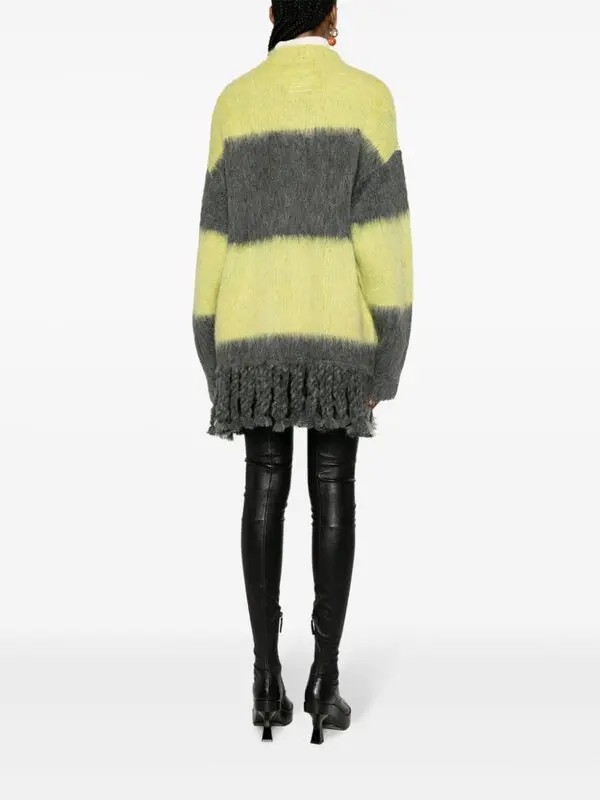 Etro Striped Wool Blend Cardigan - Yellow