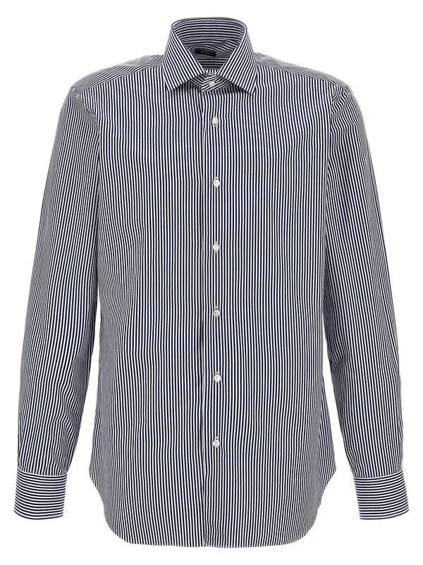 BARBA NAPOLI Striped Shirt - Blue
