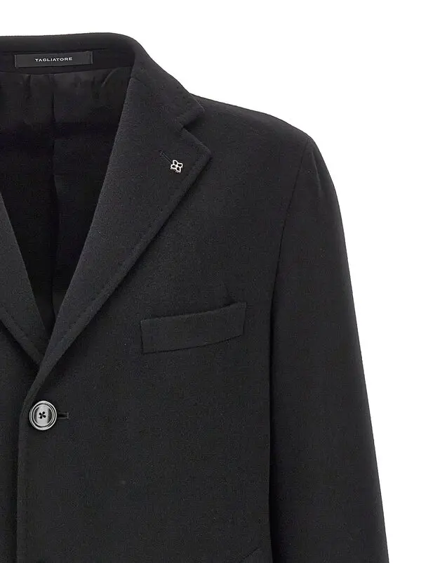 Tagliatore Single-breasted Coat - Black