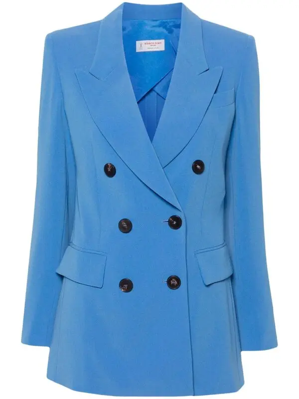 Alberto Biani Double-breasted Cady Jacket - Blue