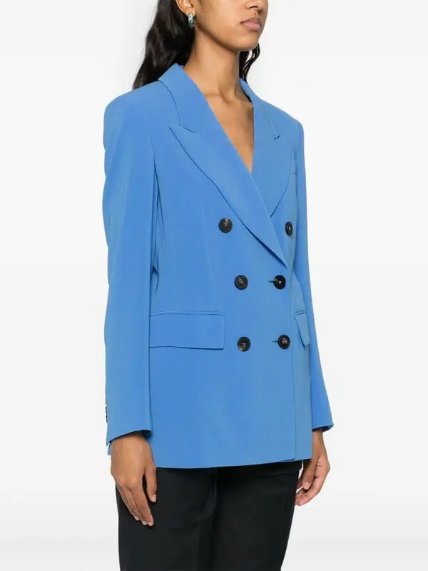 Alberto Biani Double-breasted Cady Jacket - Blue