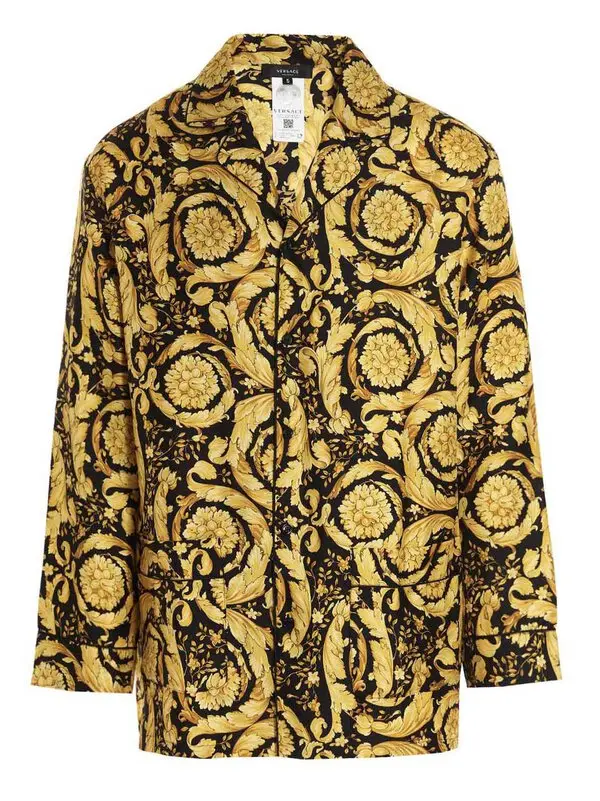 Versace Baroque' Pajama Shirt - Multicolor