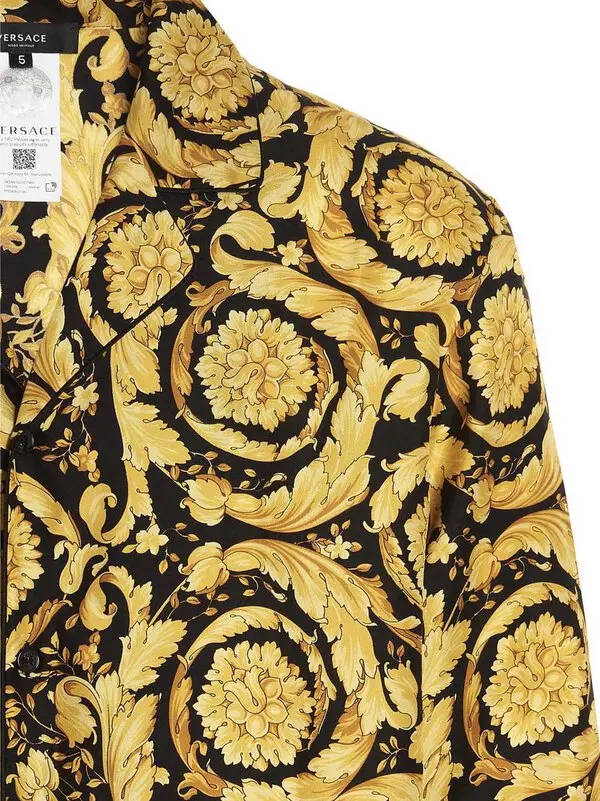 Versace Baroque' Pajama Shirt - Multicolor