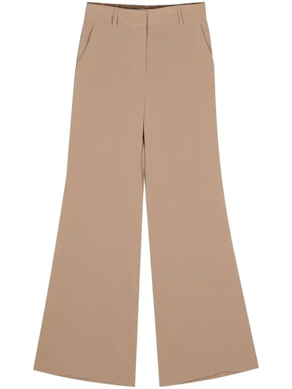Alberto Biani Cady Flared Trousers - Powder