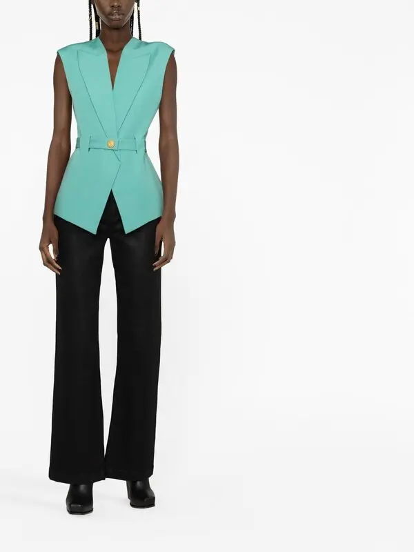 Balmain Sleeveless Belted Jacket