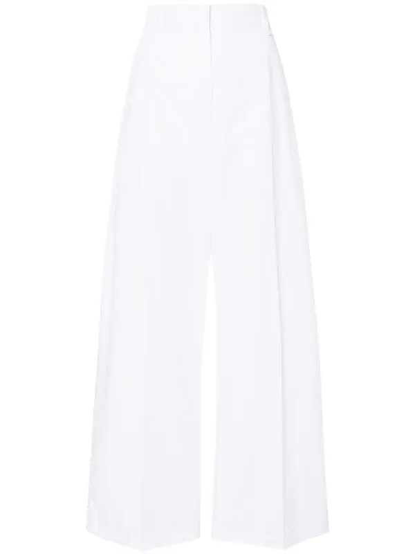 Sportmax Wide Leg Cotton Trousers