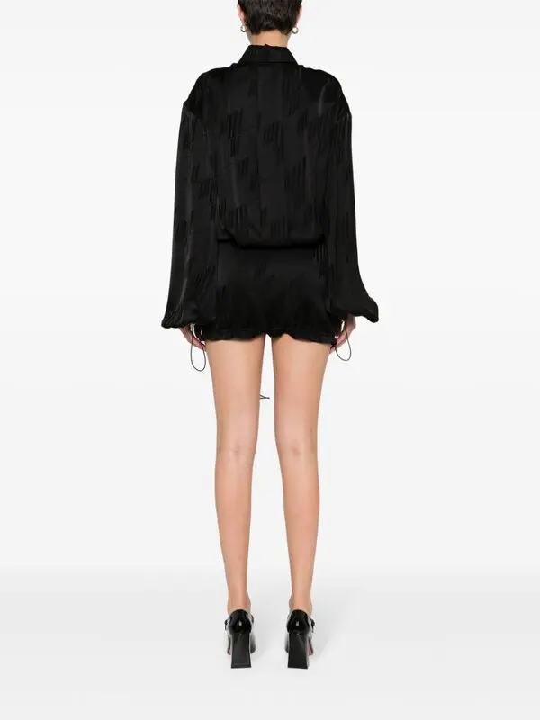 Attico Logo Mini Dress - Black