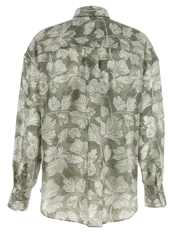 Brunello Cucinelli Printed Silk Shirt - Multicolor