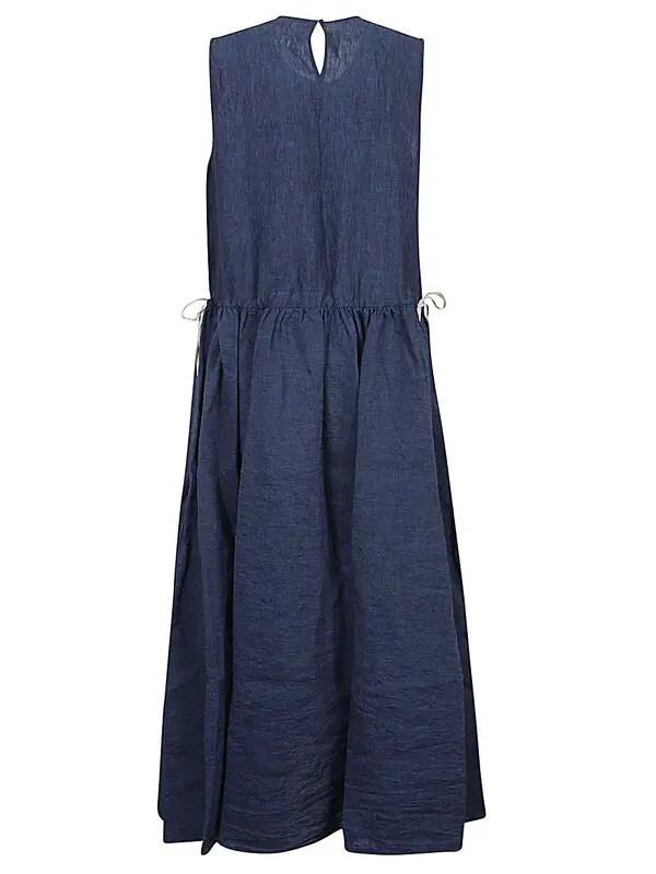 knee length dresses for ladies Linen Sleeveless Dress — Black – La Garçonne