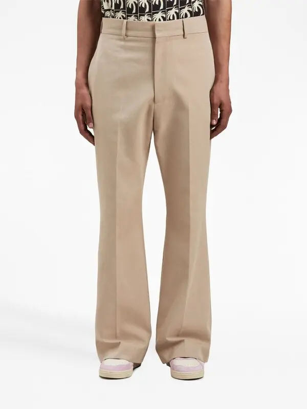 Palm Angels Flared Trousers - Beige