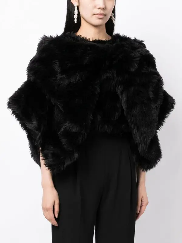 Comme Des Garçons Faux Fur Cropped Jacket