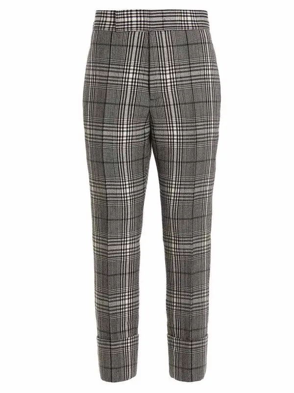 SAPIO N°7 Prince Of Wales Wool Pants - White/black