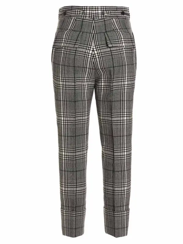 SAPIO N°7 Prince Of Wales Wool Pants - White/black