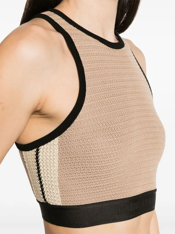 Palm Angels Knitted Cropped Top