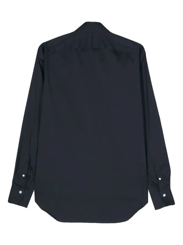 FINAMORE 1925 Regular Fit Cotton Shirt - Blue