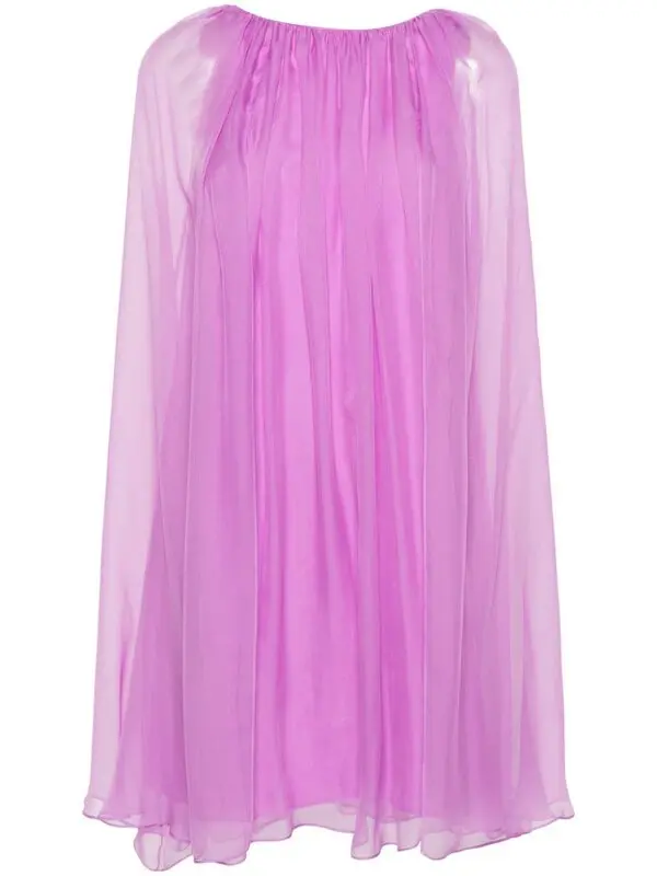 Max Mara Silk Midi Dress - Purple