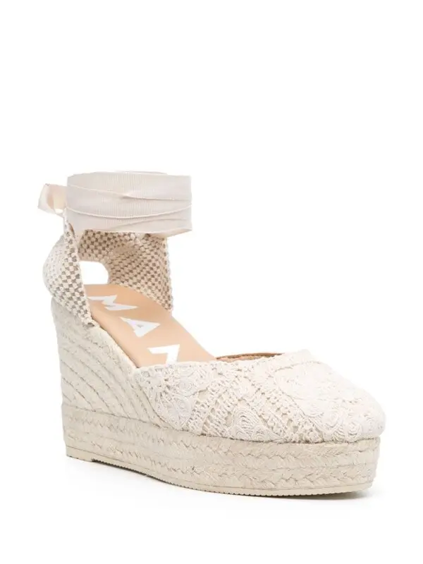 Manebí Yucatán Crochet Espadrilles - White