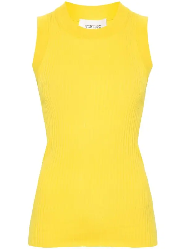 Sportmax Ribbed Knit Tank Top