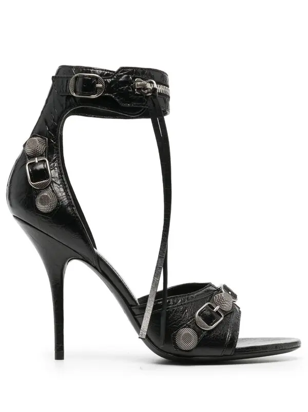 Balenciaga Le Cagole 110mm Heel Sandals - Black