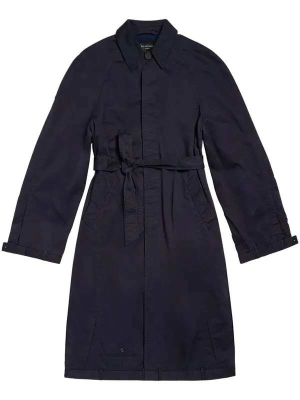 Balenciaga Deconstructed Cotton Coat - Blue