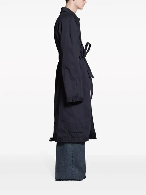 Balenciaga Deconstructed Cotton Coat - Blue