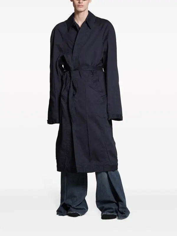 Balenciaga Deconstructed Cotton Coat - Blue