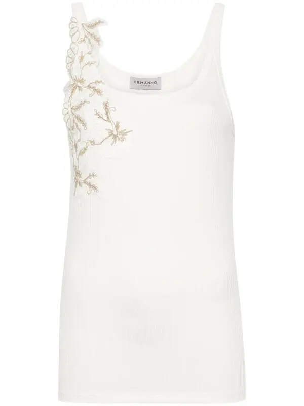 ERMANNO FIRENZE Embroidered Tank Top
