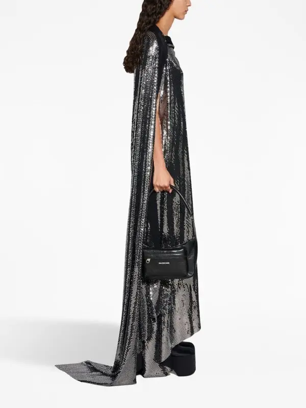 Balenciaga Metallic Effect Midi Gown