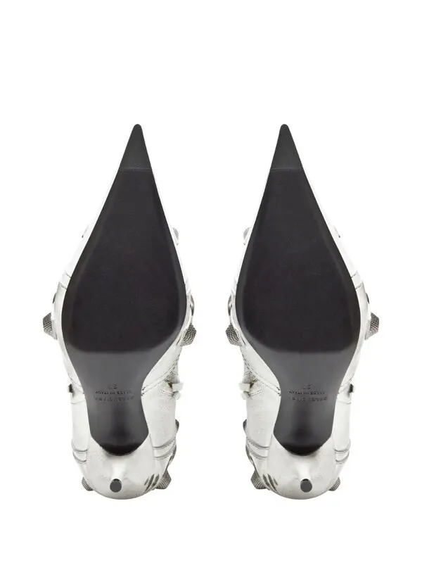 Balenciaga Le Cagole Leather Boots - White