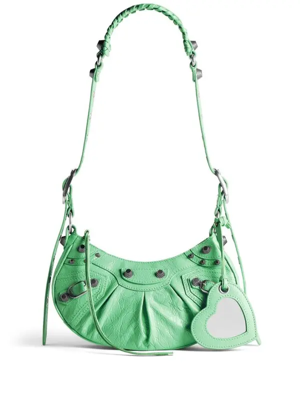 Balenciaga Le Cagole Xs Leather Shoulder Bag - Green