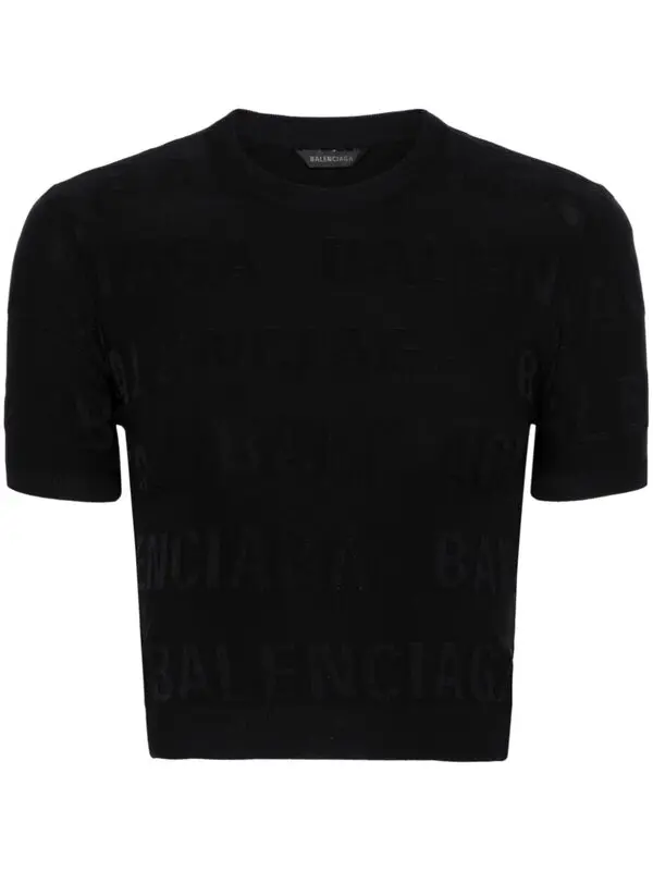 Balenciaga Allover Logo Top