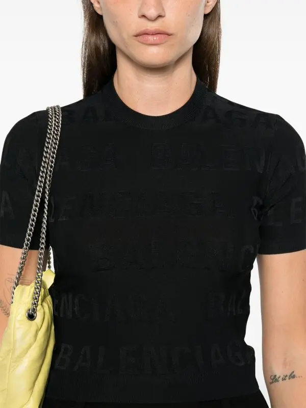 Balenciaga Allover Logo Top