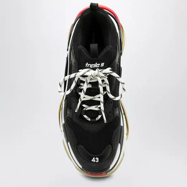 Balenciaga Triple S /Red Trainer In Black - 11% Off | Editorialist