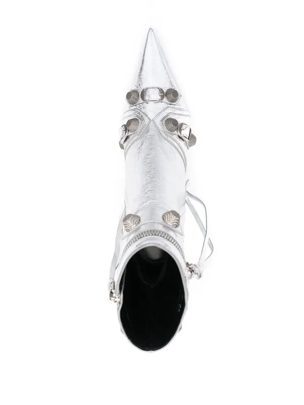 Balenciaga Le Cagole 90mm Ankle Boots - Silver
