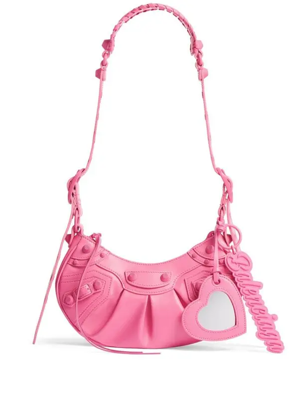 Balenciaga Le Cagole Xs Leather Shoulder Bag - Fuchsia