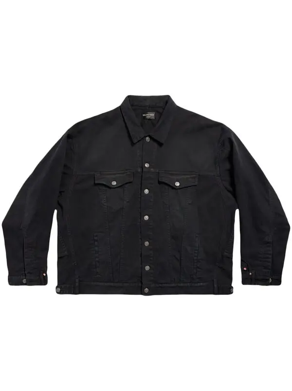 Balenciaga Deconstructed Denim Jacket - Black