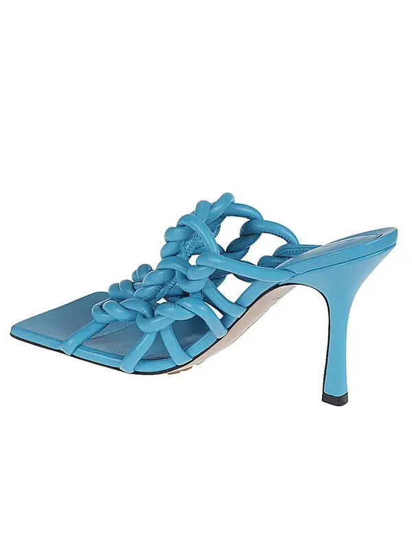 Bottega Veneta Stretch Leather Sandals - Blue