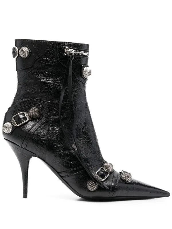 Balenciaga Le Cagole Leather Boots - Black