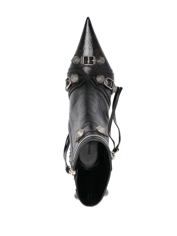 Balenciaga Le Cagole Leather Boots - Black