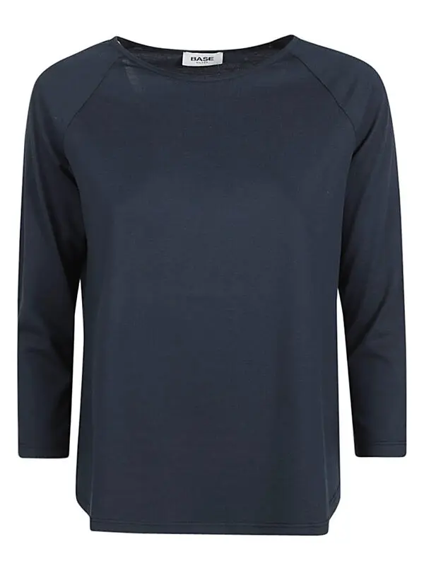 BASE Cotton Crewneck Sweater - Blue