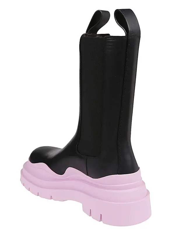 Bottega Veneta Tire Leather Boots - Black