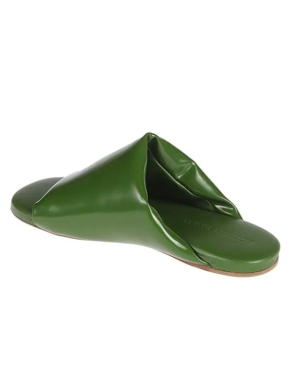 Bottega Veneta Cushion Flat Sandals - Green