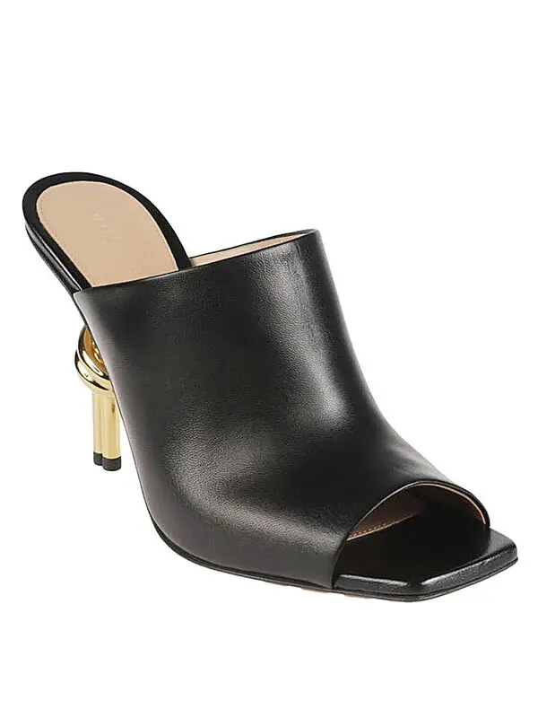 Bottega Veneta Knot Leather Mules - Black