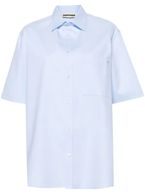 DARKPARK Oversized Cotton Shirt - Clear Blue